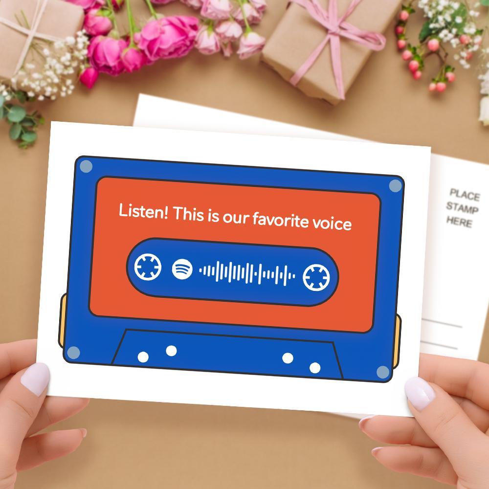 Custom spotify code Music Cards Magnetic Tape Style | My Spotify Plaque