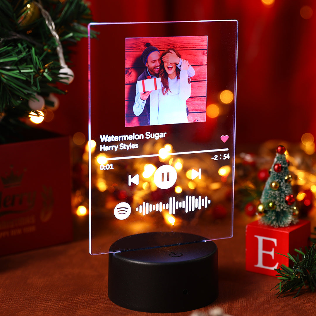 Custom Spotify Night Light with 7 Colors Personalized Remote Control ...