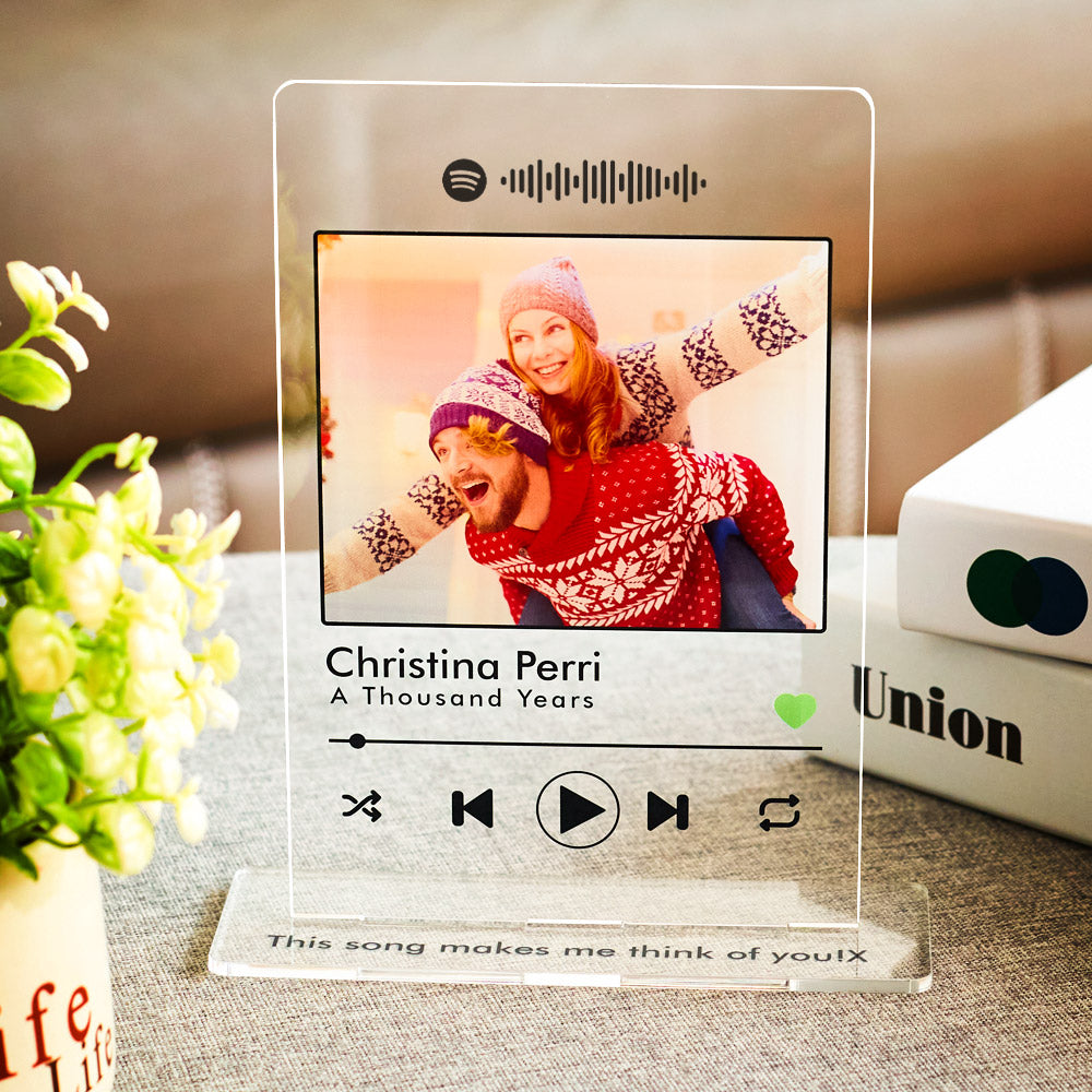 Scannable Custom Ornament Spotify Code Photo Engraved Music Gifts | My ...