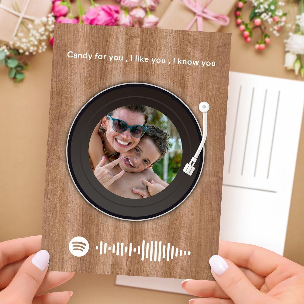 Personalized Spotify Music Card Greeting Card Gift Card | Spotify Glass ...