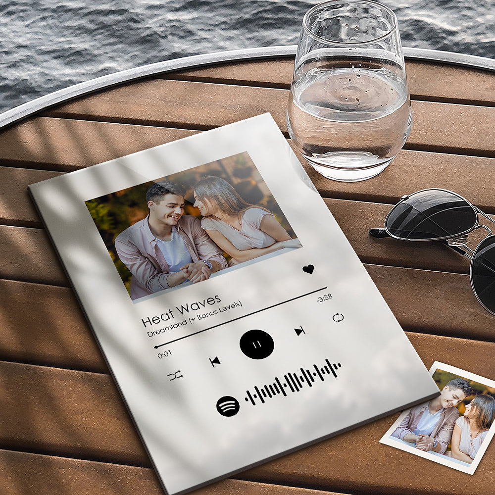 Custom Spotify White Plaque Scannable Music Photo Plaque | Spotify ...