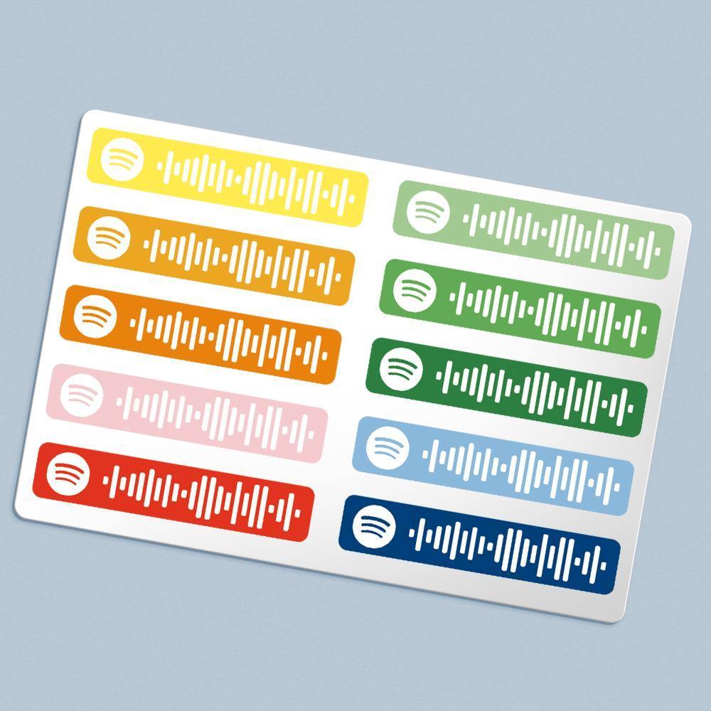 Spotify Code Music Stickers Custom Color Stickers | Spotify Glass ...