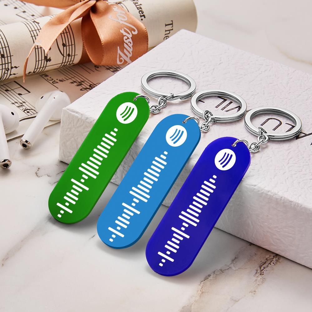 Custom Scannable Spotify Code Keychains Multicolor | My Spotify Plaque