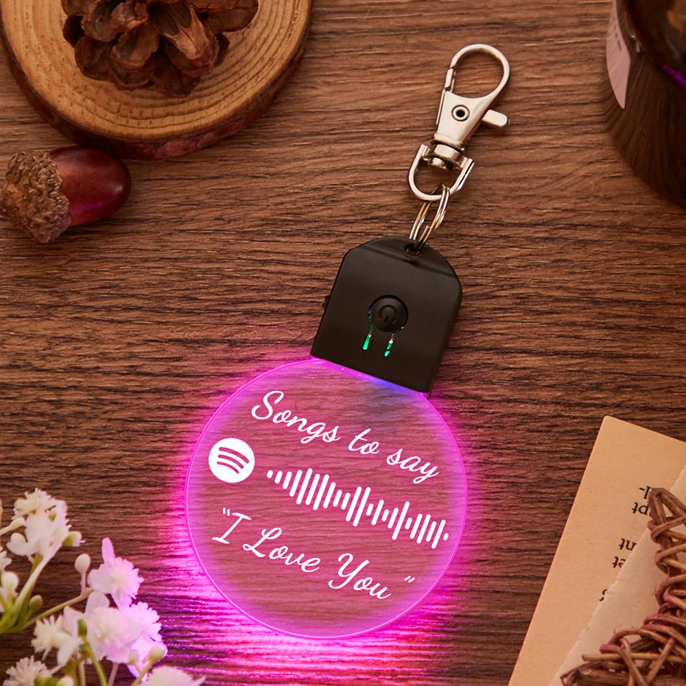 Personalized Spotify Code Keychain 7 Colors Light Up Keychain | Spotify ...
