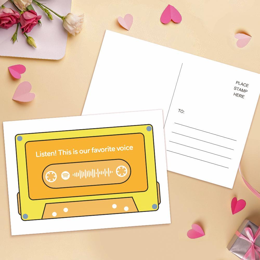Custom spotify code Music Cards Magnetic Tape Style | My Spotify Plaque