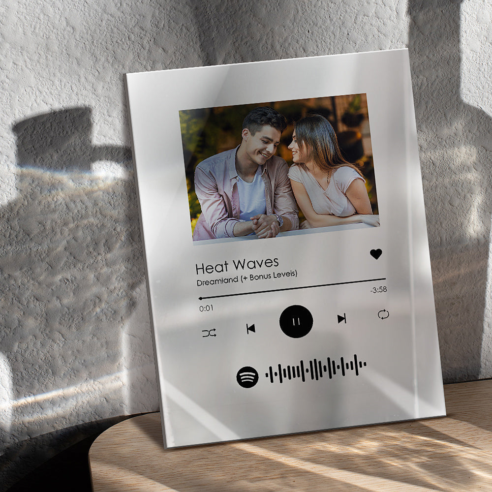 Custom Spotify White Plaque Scannable Music Photo Plaque | Spotify ...