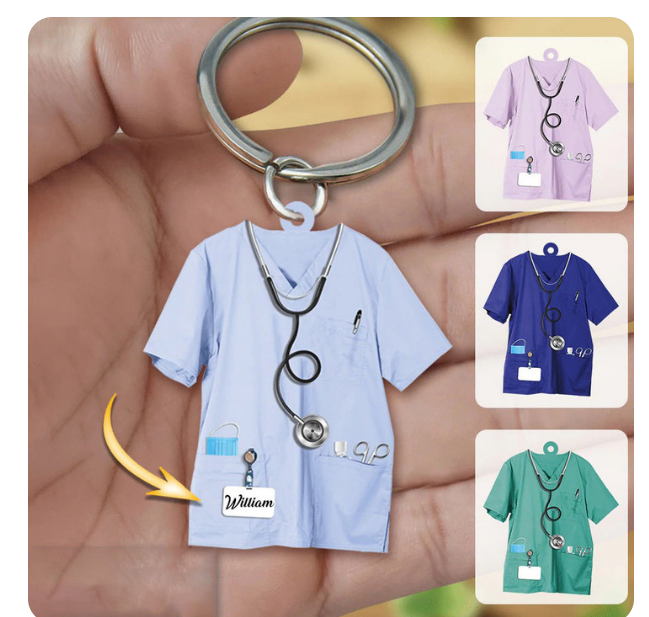 Personalized Photo Doctor Uniform Shaped Acrylic Keychain | My Spotify ...