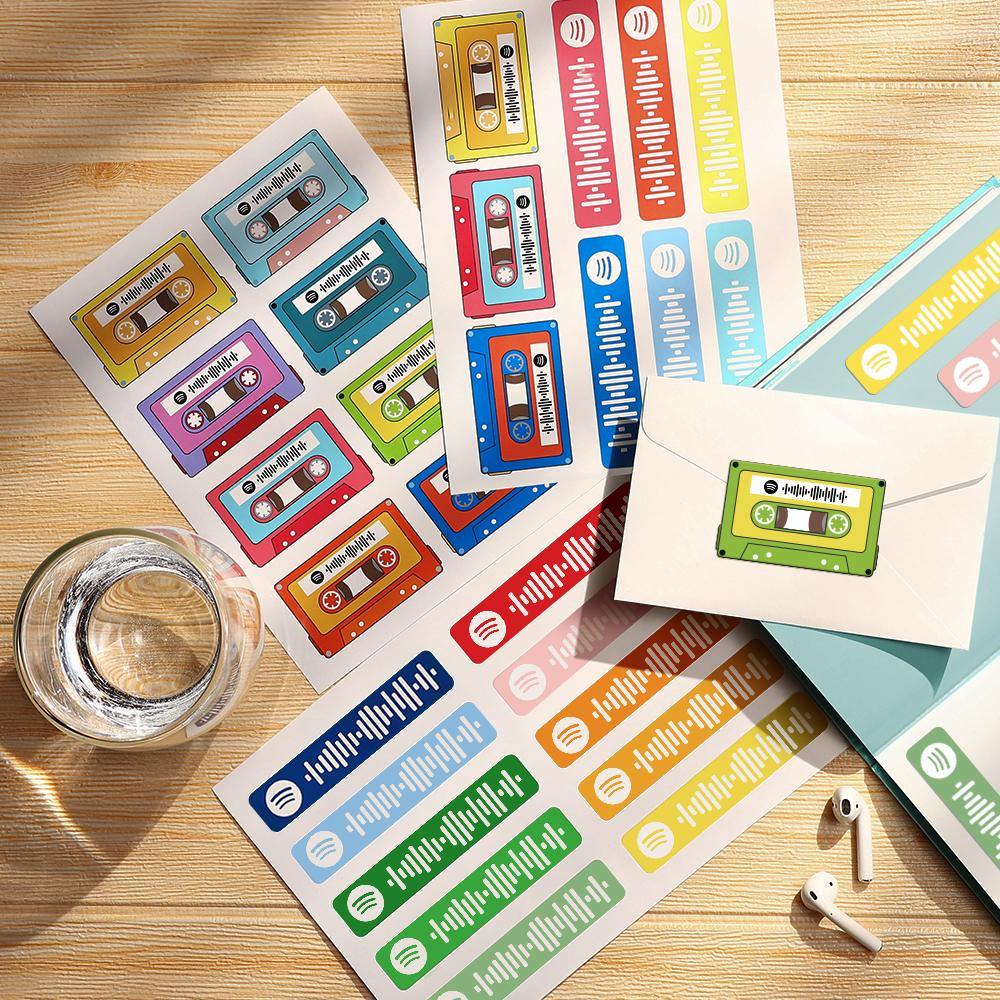 Spotify Code Music Stickers Custom Color Stickers | Spotify Glass ...