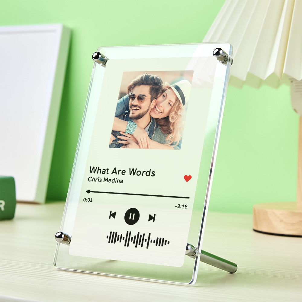 Music Photo Frame Scannable Music Fashion Plaque Home Decor Gift For ...