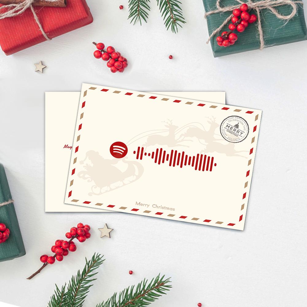 Custom Christmas Spotify Code Music Greeting Cards Christmas Gift Cards ...