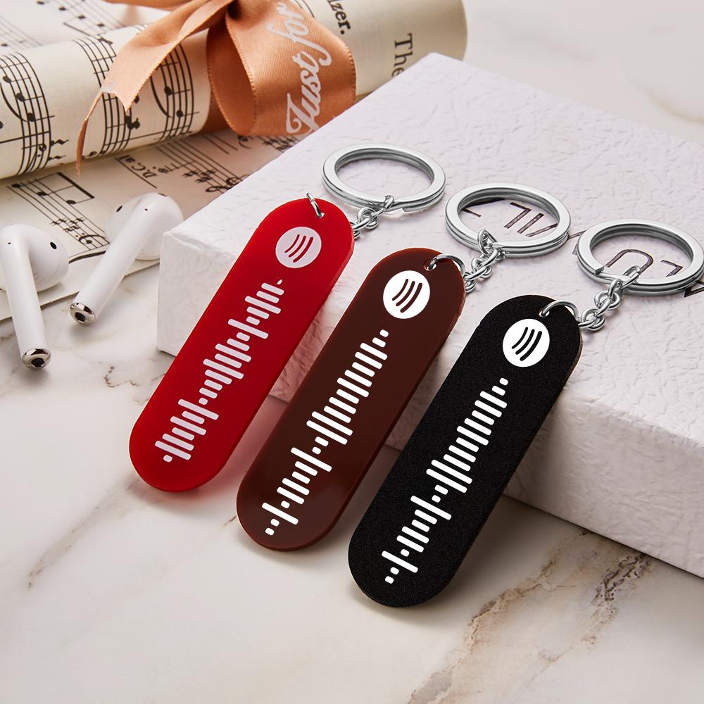 Custom Scannable Spotify Code Keychains Multicolor | My Spotify Plaque
