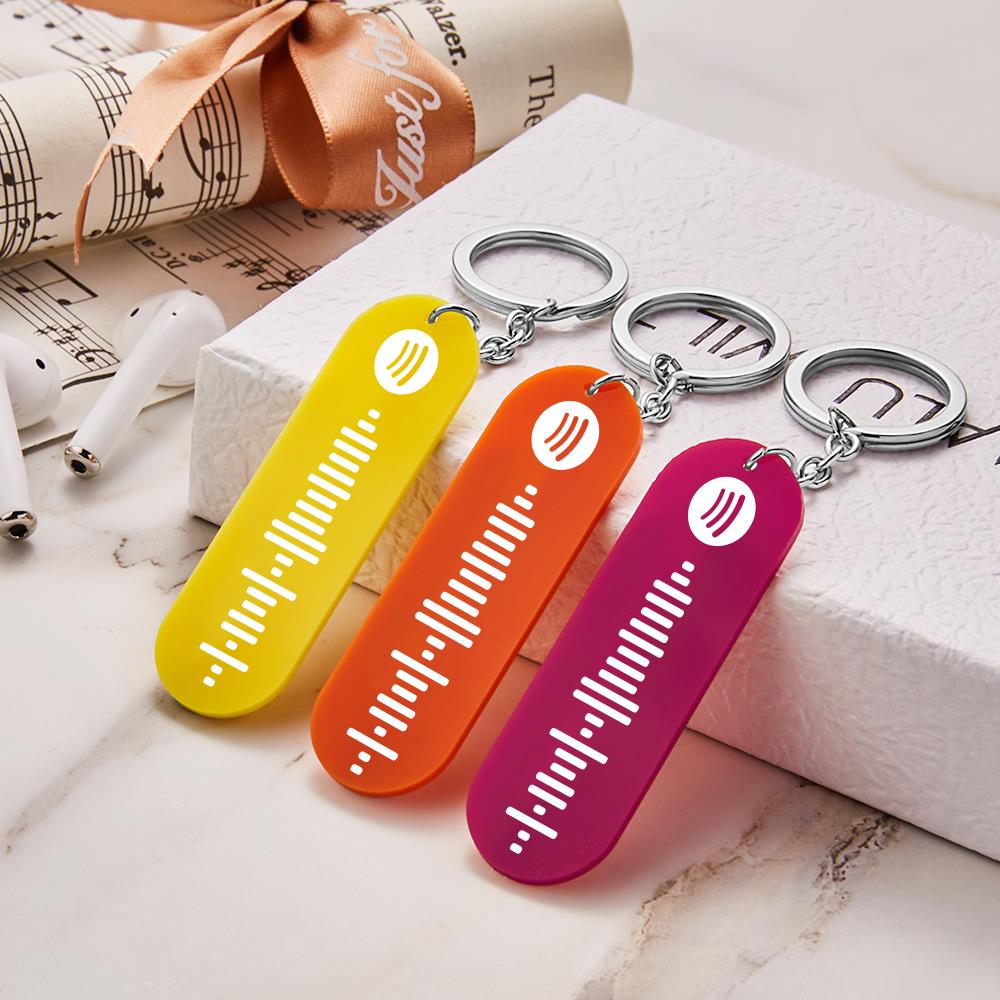 Custom Scannable Spotify Code Keychains Multicolor | My Spotify Plaque