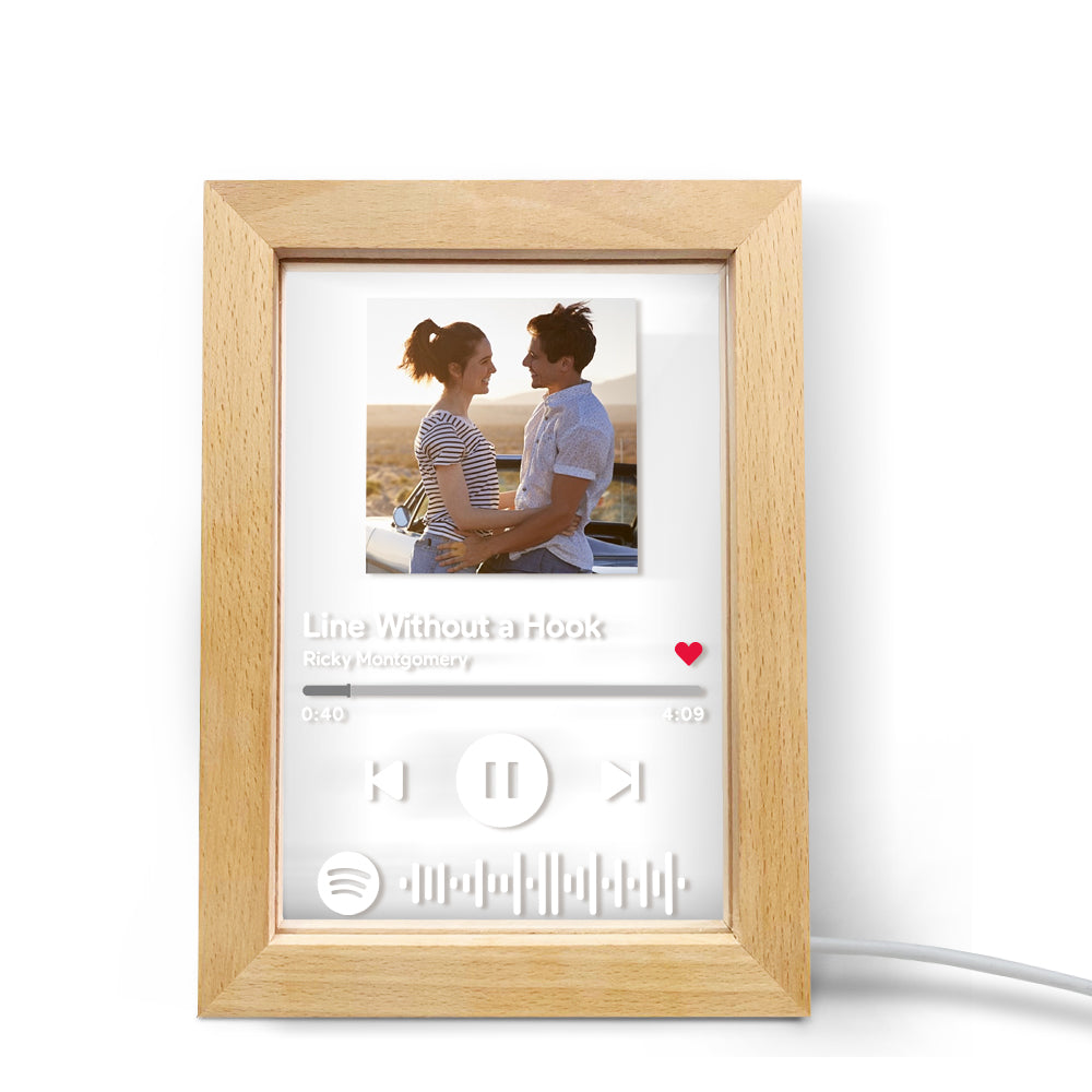 Custom Scannable Spotify Code Music Art Picture Frame Nignt Light Gift ...