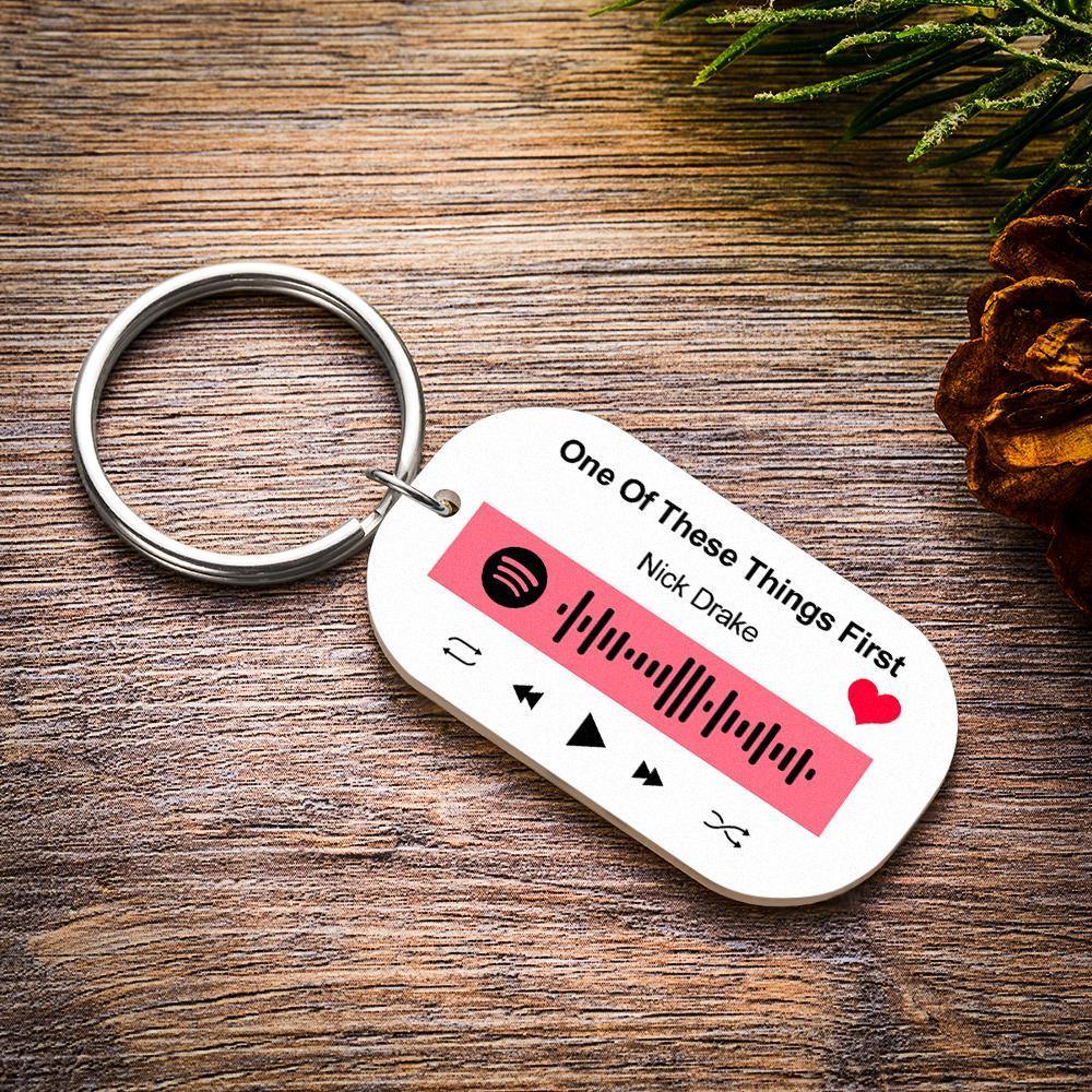 Custom Acrylic Double-sided Spotify Keychain Scannable Spotify Code ...