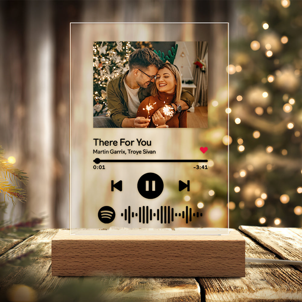 Personalized Spotify Code Lamp Custom Photo Acrylic Night Light - 5.9IN ...