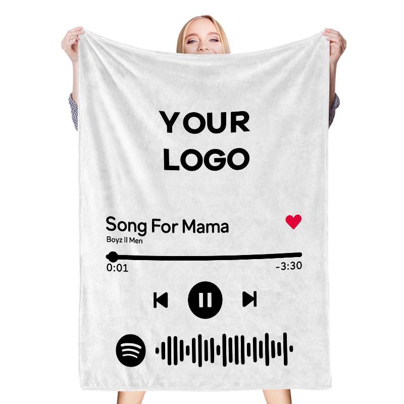 Scannable Spotify Music Code Blanket Personalized Photo blanket Blanket ...