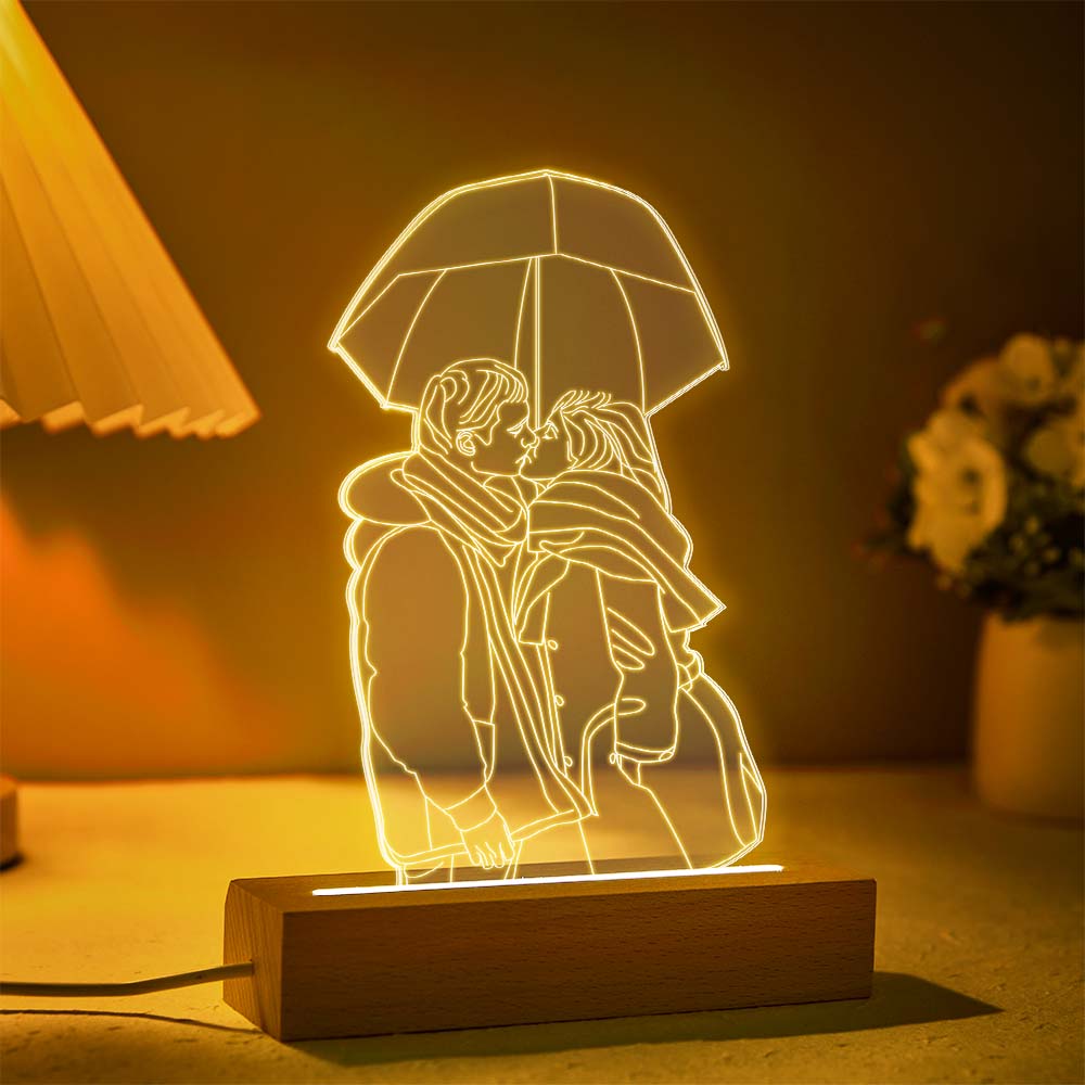 Personalized 3D Photo Night Light Custom Lamp 7 Colors Acrylic Night ...