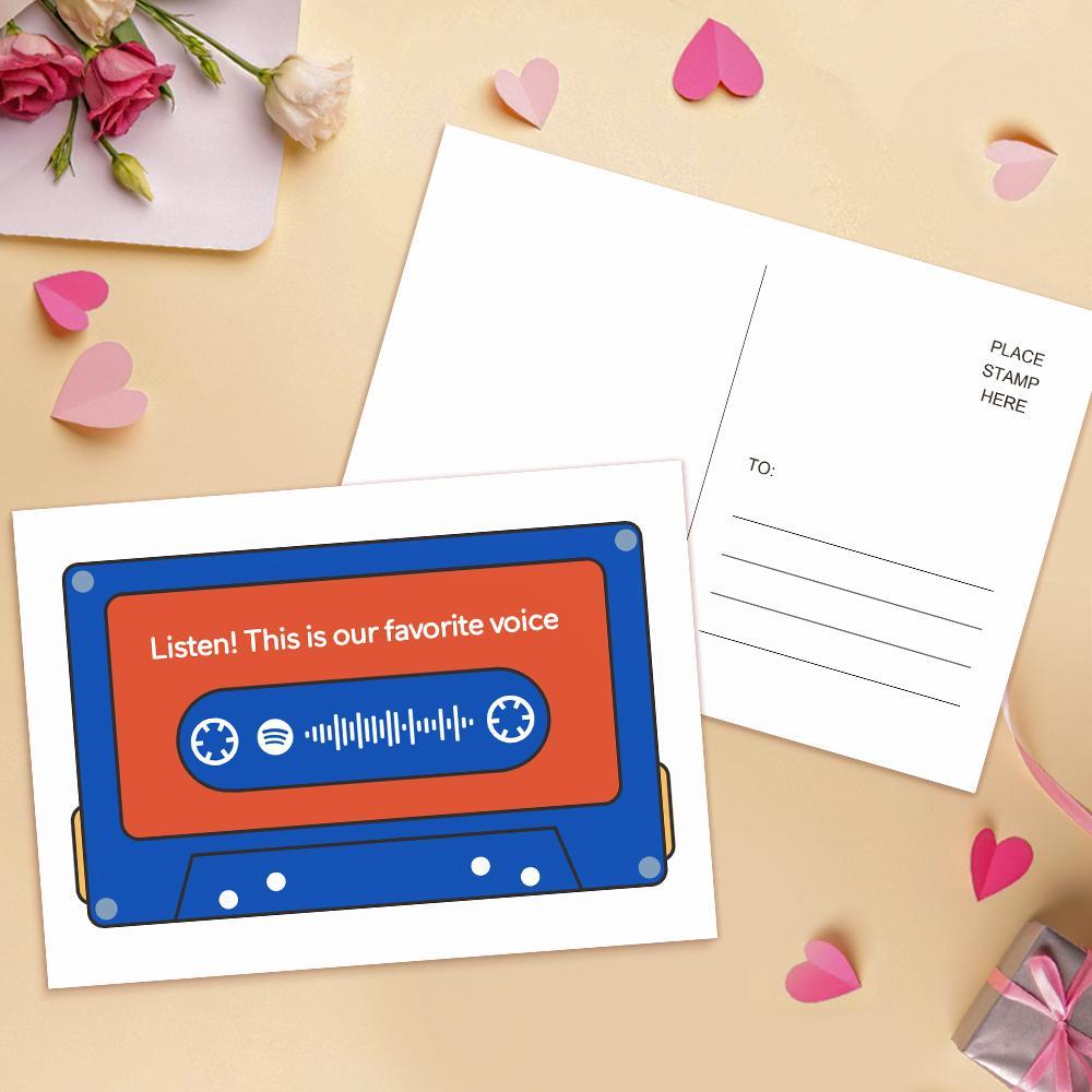 Custom spotify code Music Cards Magnetic Tape Style | My Spotify Plaque