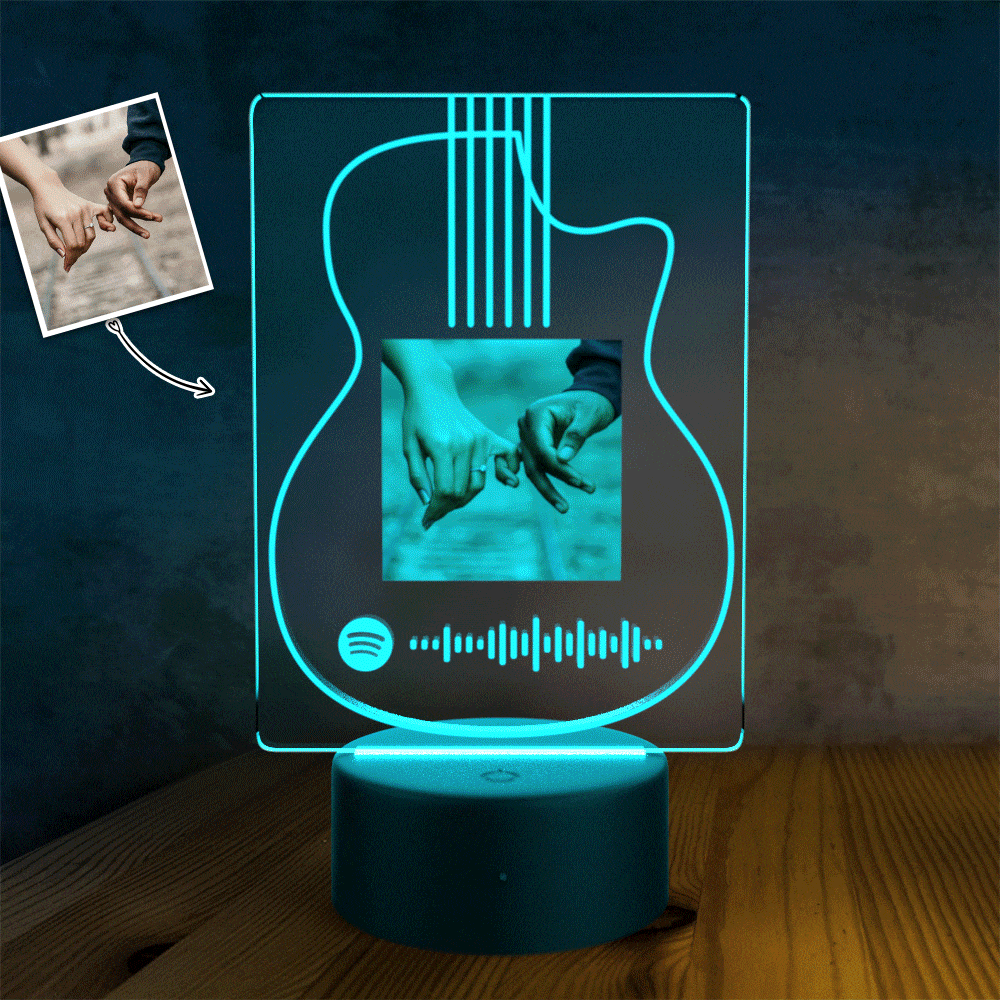 Custom Spotify Night Light with 7 Colors Personalized Remote Control ...