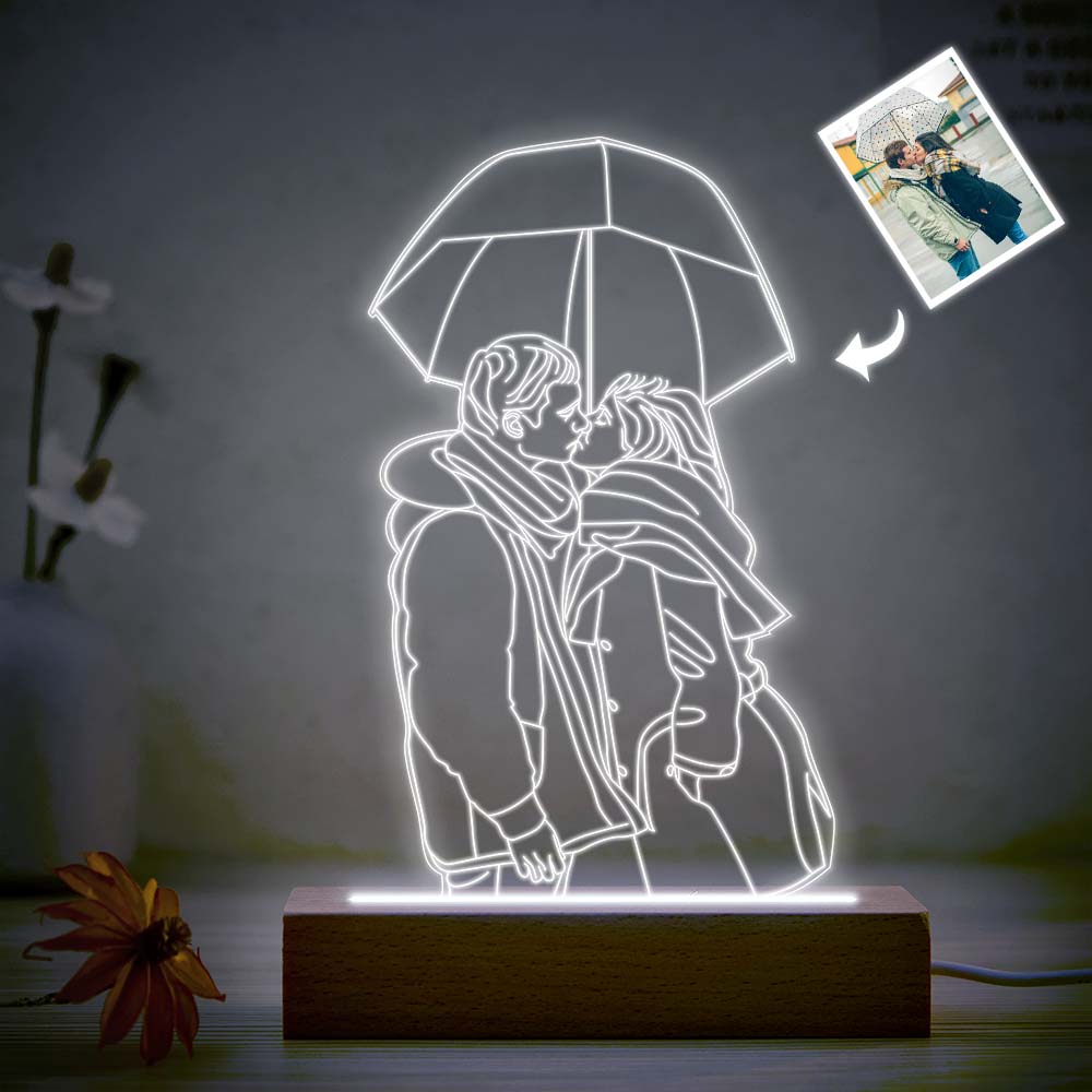 Personalized 3D Photo Night Light Custom Lamp 7 Colors Acrylic Night ...