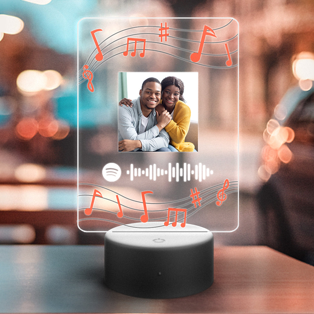 Custom Spotify Night Light with 7 Colors Personalized Remote Control ...