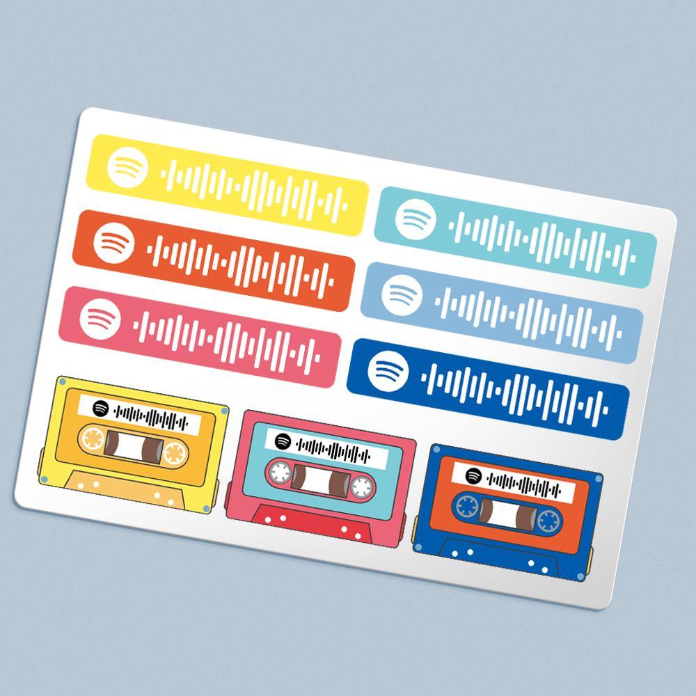 Spotify Code Music Stickers Custom Color Tape Stickers 8.26*5.9in ...
