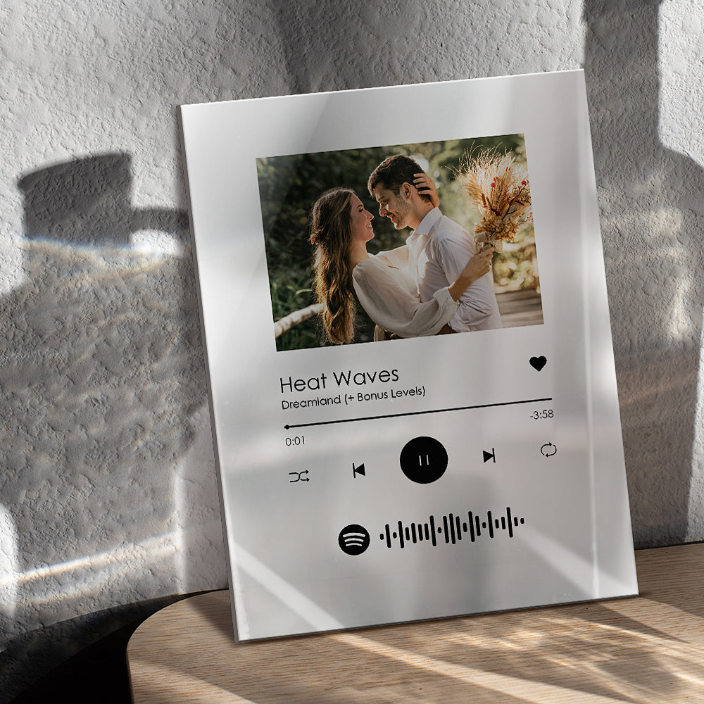 Custom Spotify White Plaque Scannable Music Photo Plaque | Spotify ...