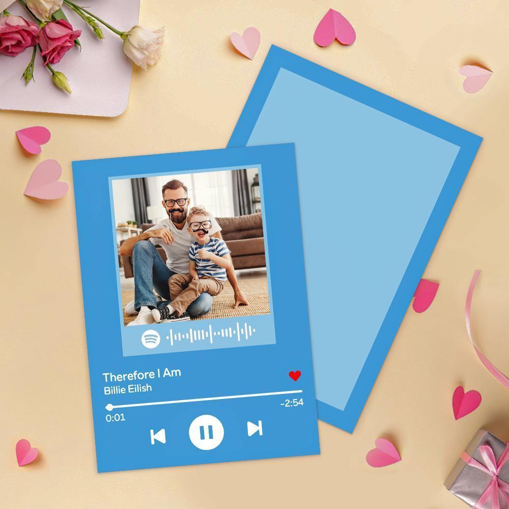 Personalized Spotify Scannable Music Card Greeting Card | Spotify Glass ...