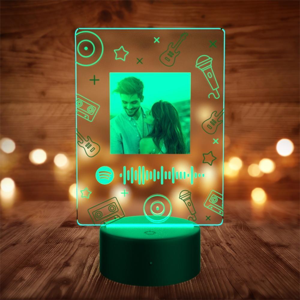 Custom Spotify Night Light with 7 Colors Personalized Remote Control ...