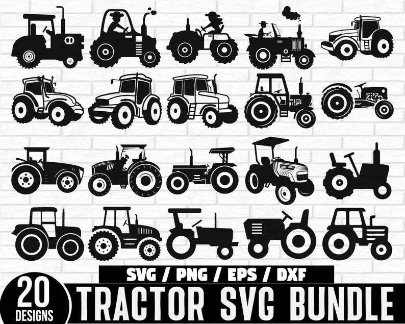 Tractors Silhouette Svg, Tractor Svg | tractorsvg.com