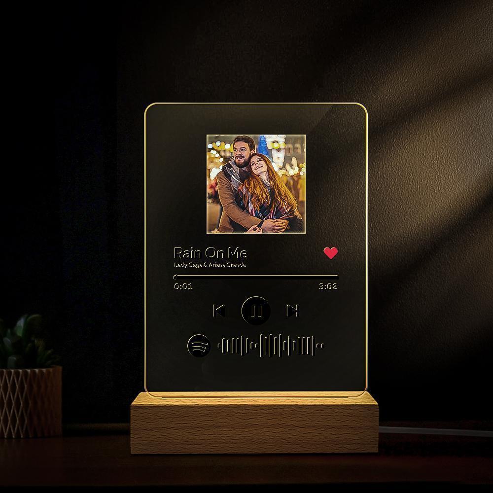 Spotify Acrylic Glass Spotify Code Lamp Custom Photo Acrylic Night ...