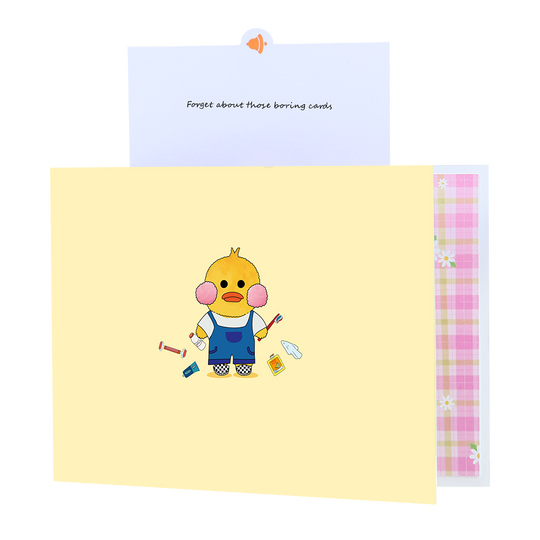 Paper Duck Pop up Card 3D Changeable Clothes Pop up Card for Birthday ...
