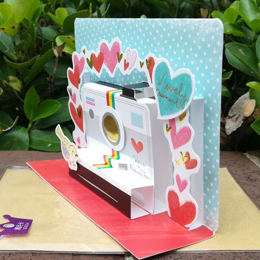Creative 3D Pop-Up Card Love Camera Pop Up Greeting Card | MySpotifyGiftsUK