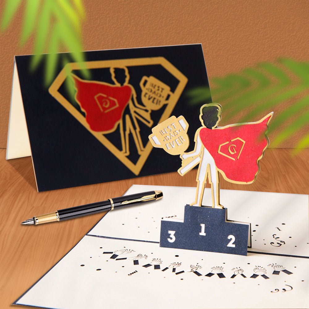Father's Day Card Superman Dad 3D Pop Up Greeting Card for Him ...