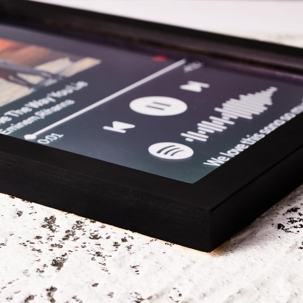 Custom Spotify Frame Song Frame Personalized Blue Music Plaque Code Painting Wall Decoration ...