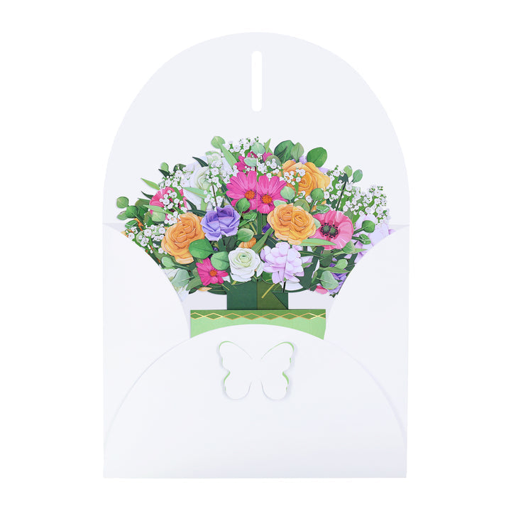 White Flowers Box Card Pop up Card for Easter | MySpotifyGiftsUK