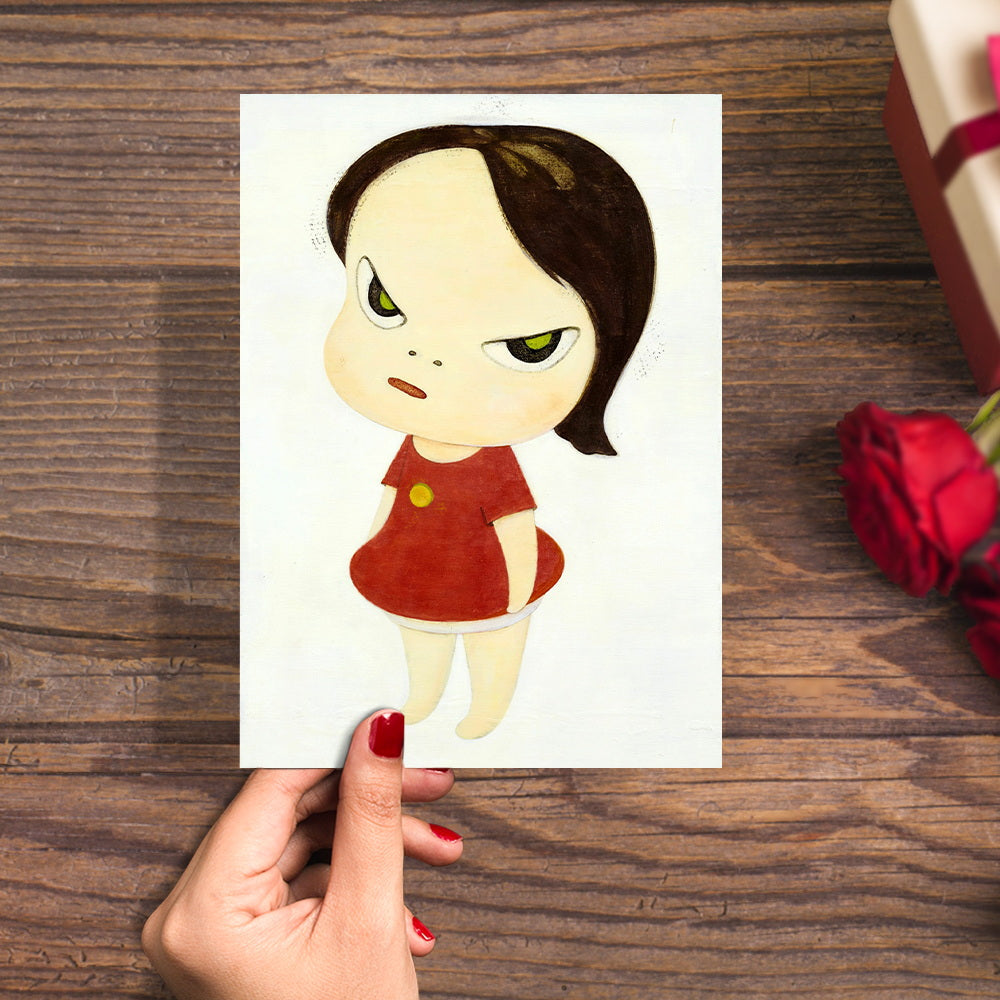 Knife Behind Back by Japanese Artist Yoshitomo Nara Greeting Card, Pop ...