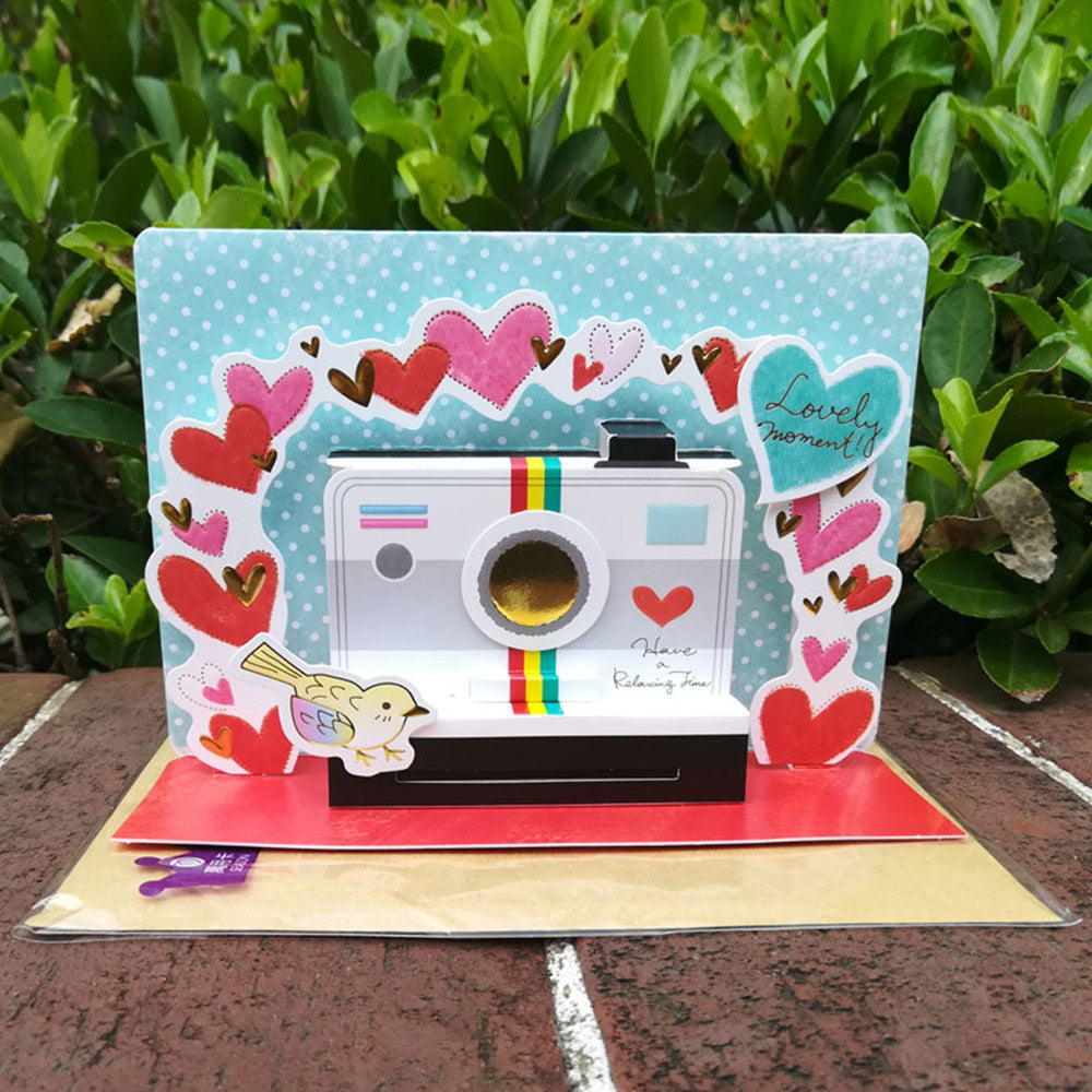 Creative 3D Pop-Up Card Love Camera Pop Up Greeting Card | MySpotifyGiftsUK