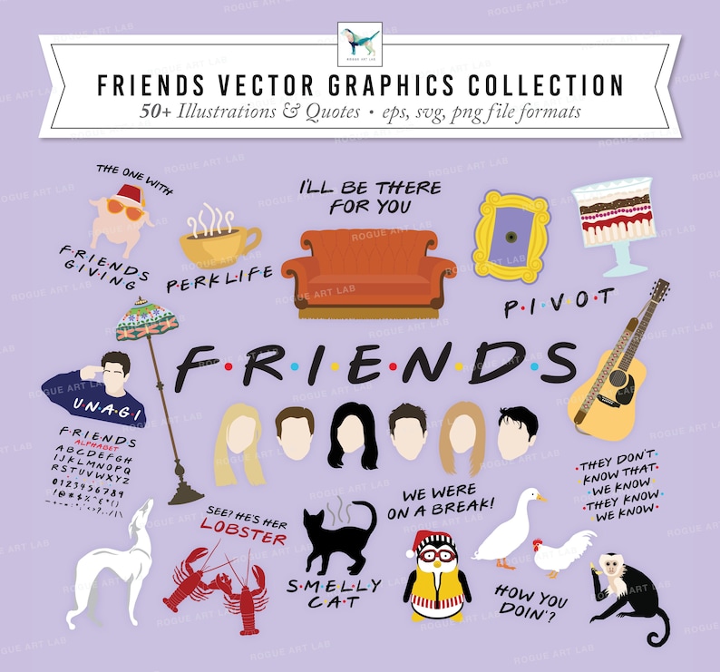 Friends TV Show Graphics Collection SVG, Friends Svg | friendssvg.com