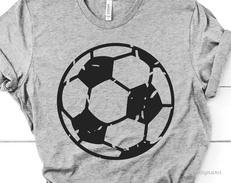 Soccer Ball Svg Cutting Files, Distressed Soccer Ball Svg Soccer ...