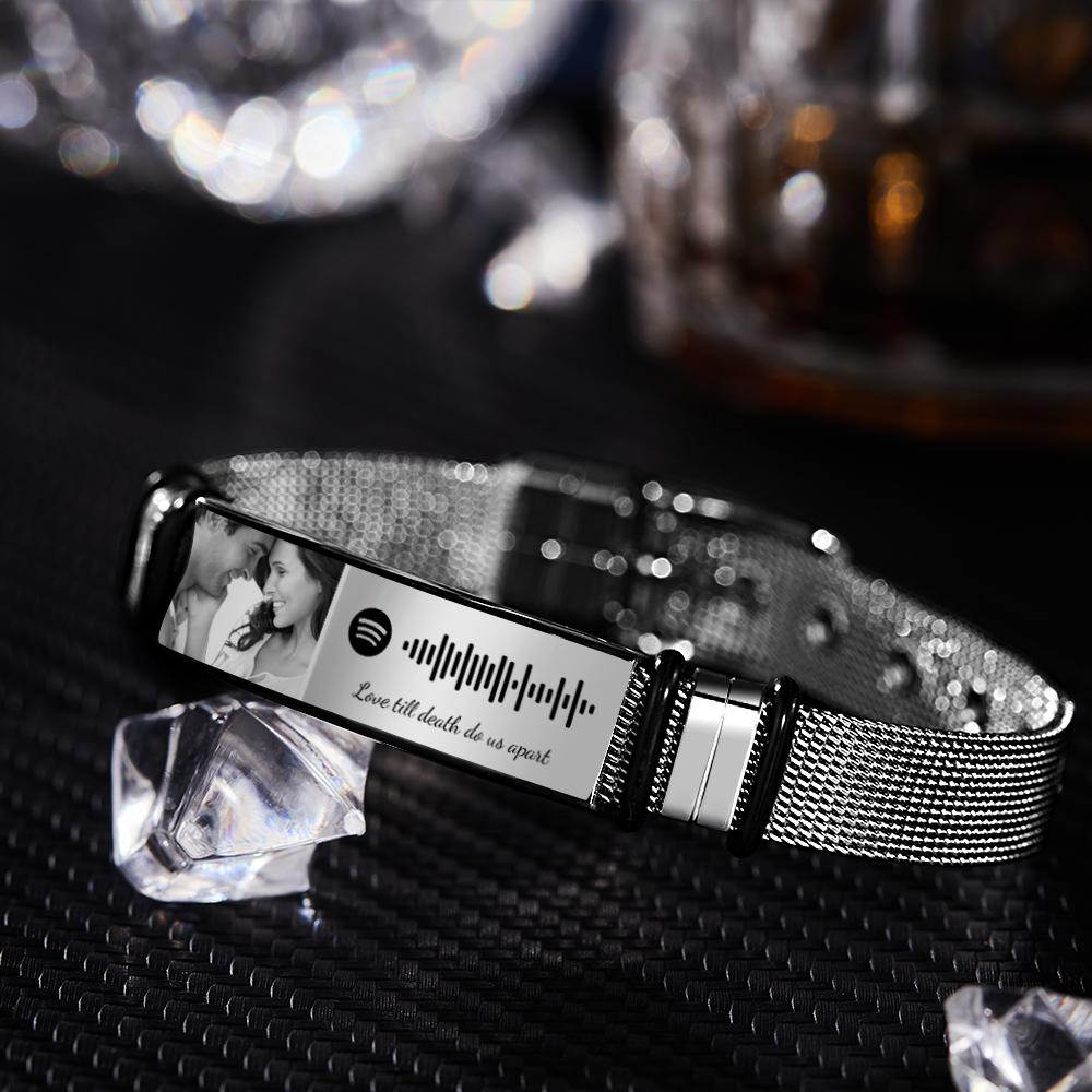 Personalisiertes Spotify-Code-Armband mit Ihrem Foto. Perfektes ...