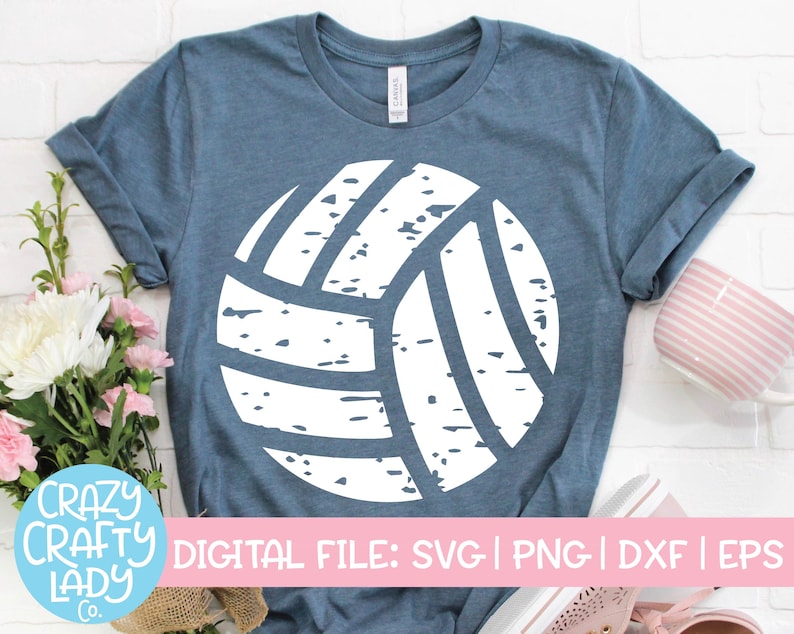 Grunge Volleyball Silhouette Cricut Perfect for Crafting and Design ...
