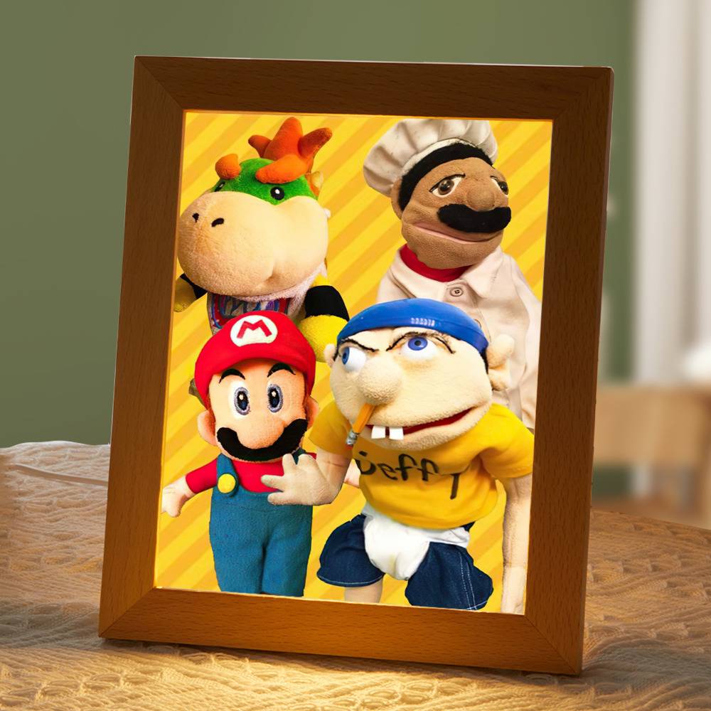 SML Lamp Classic Celebrity Lamp with Wooden Frame | smlmerch.shop