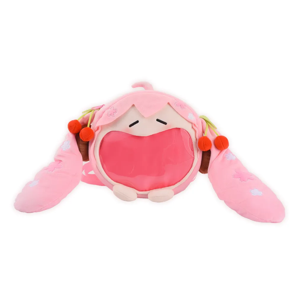 Comfortable And Soft Hatsune Miku Sakura Miku Cute Body Uwa Series Plush 4ways Small Bag With